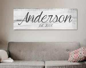 Family Last Name Signs | Canvas Vows