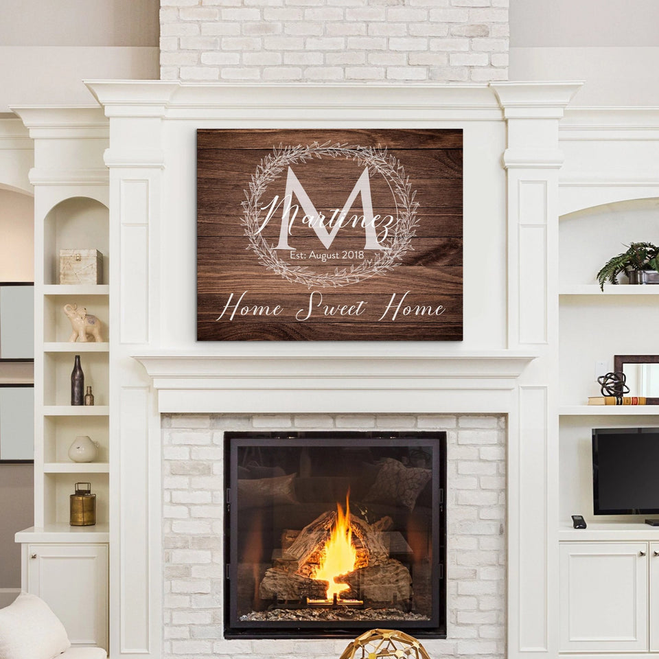 Home Sweet Home Monogram Sign