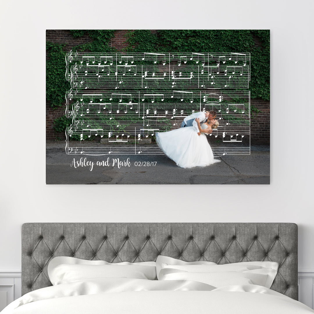 First Dance Song With Sheet Music And Picture – Canvas Vows