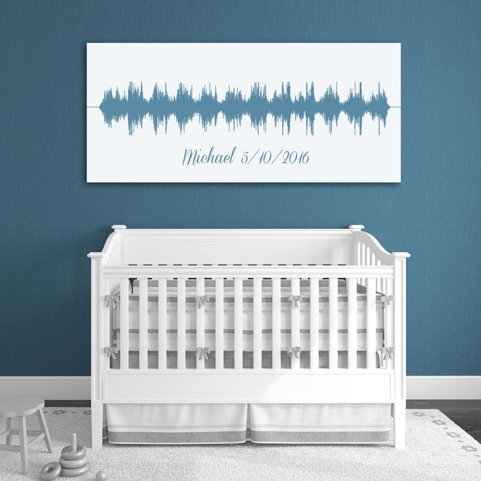 Baby's Heartbeat Soundwave Canvas