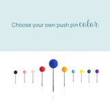 Push Pin Travel Map - Blue Ocean